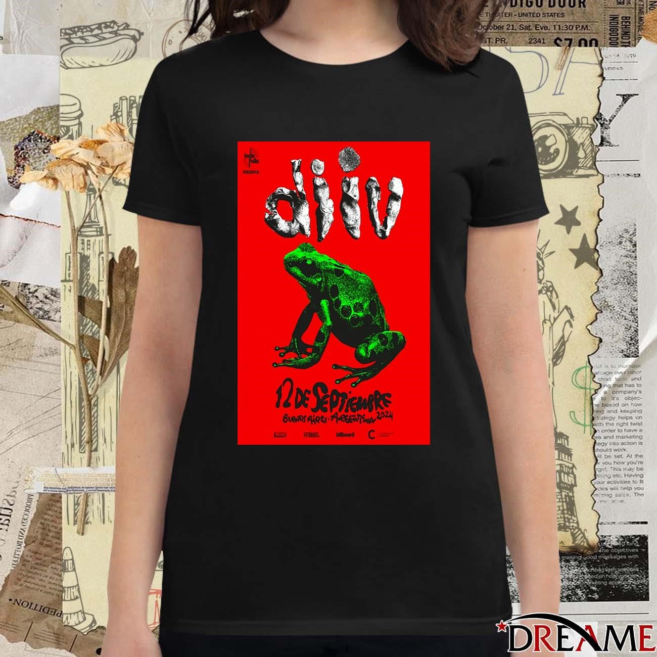 Official Poster Diiv Band Sep 12 2024 C Complejo Art Media Buenos Aires Argentina t-shirt ...