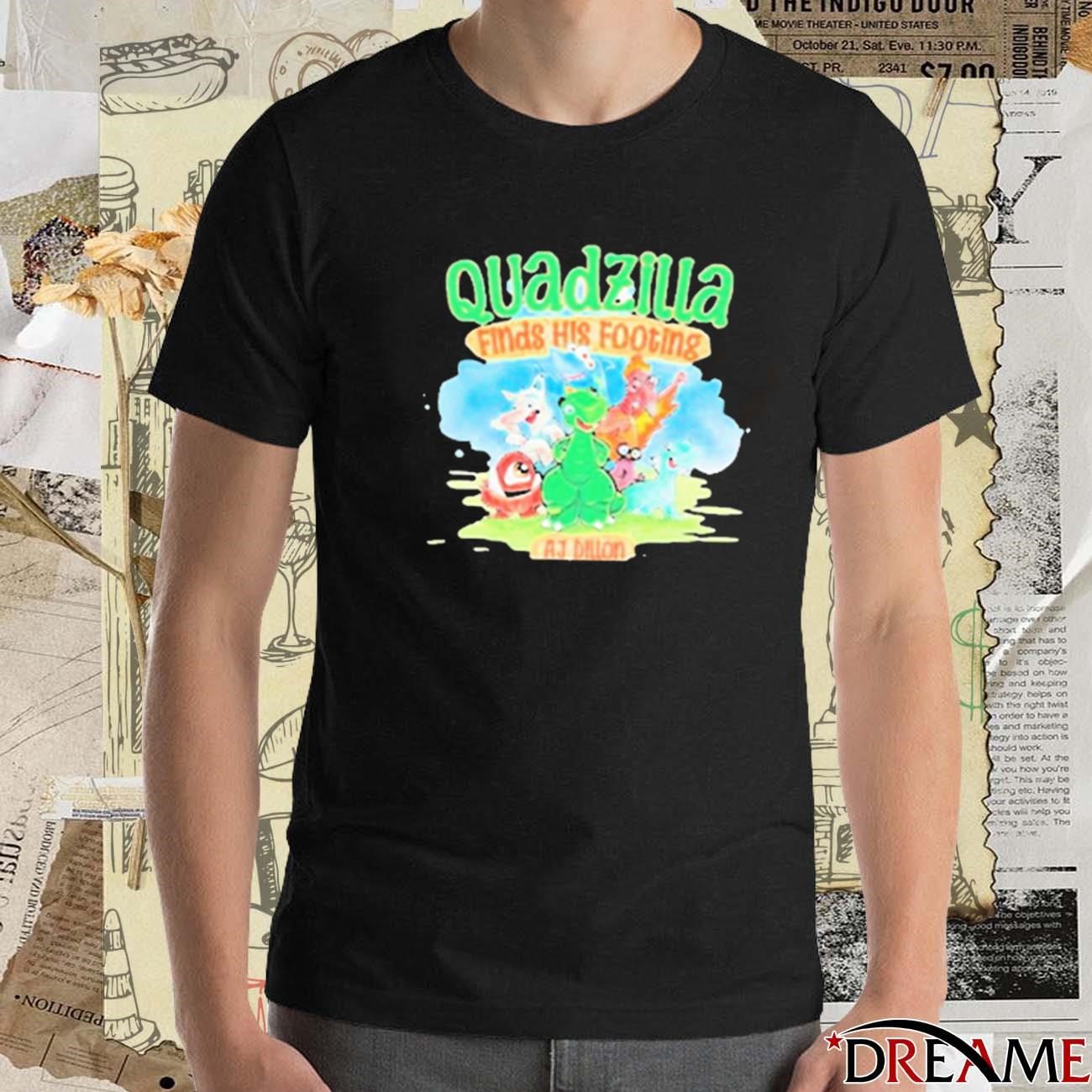 Official Quadzilla Finds His Footing Aj Dillon t-shirt, hoodie, sweater ...