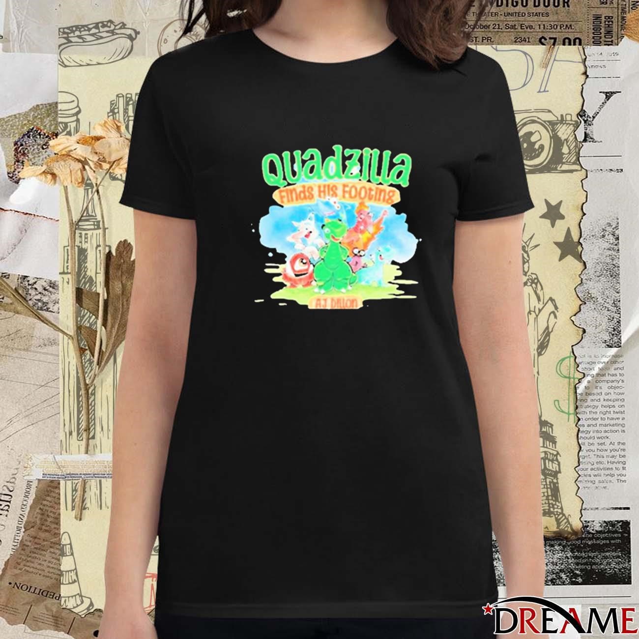 Official Quadzilla Finds His Footing Aj Dillon t-shirt, hoodie, sweater ...