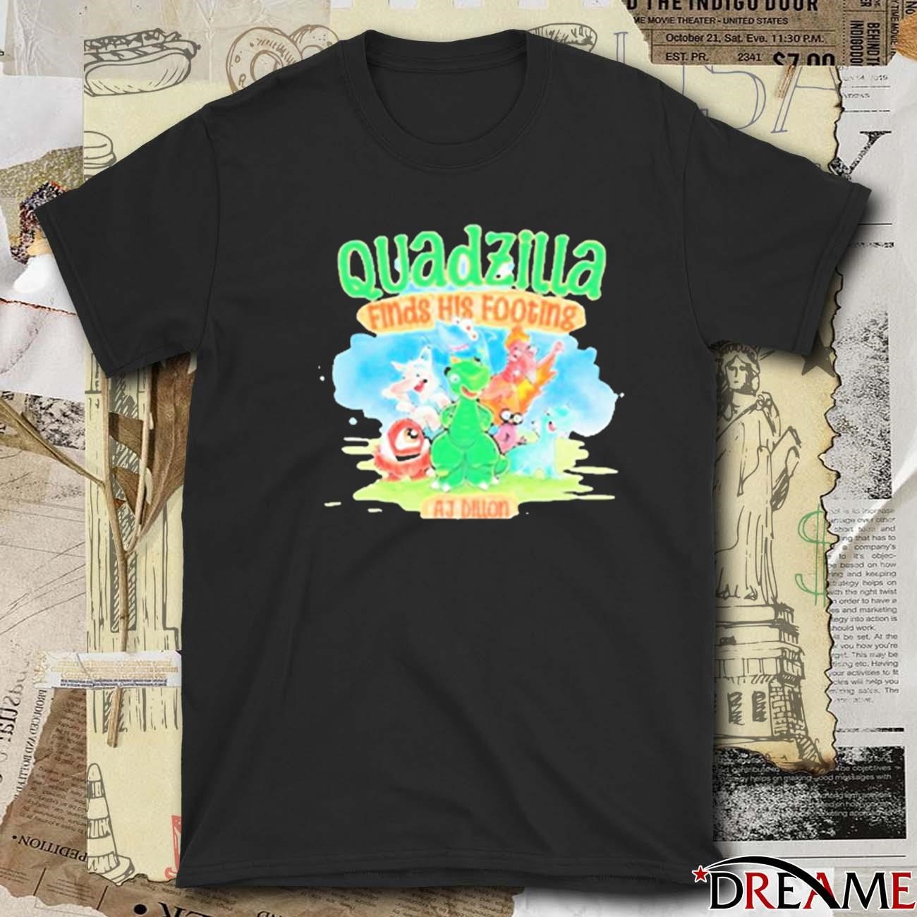 Official Quadzilla Finds His Footing Aj Dillon t-shirt, hoodie, sweater ...