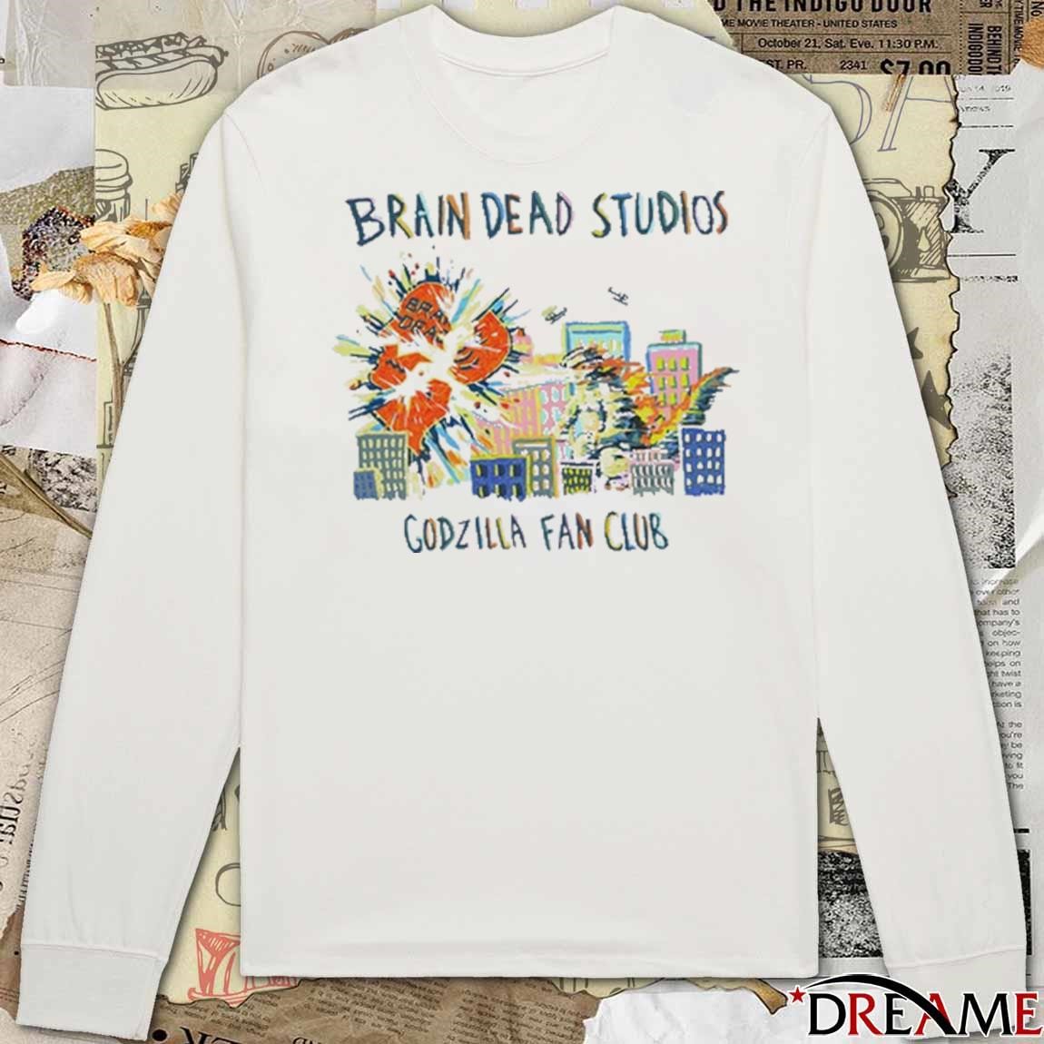 Official Brain Dead Studios X Godzilla Fan Club t-shirt, hoodie, sweater, long sleeve and tank top