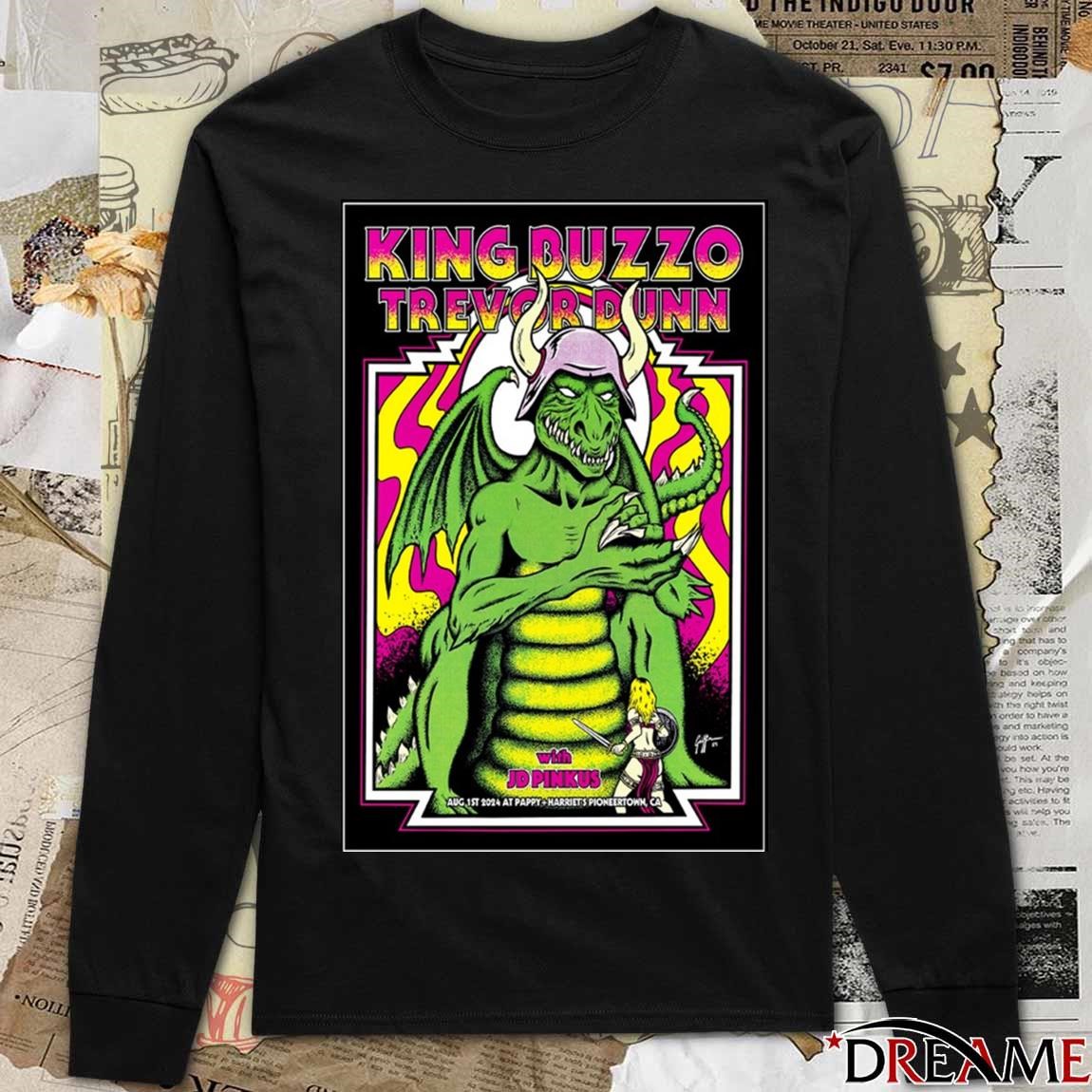 Official Poster King Buzzo Trev Or Dunn Aug 15 2024 Pappy + Harriet's Pioneertown CA t-shirt ...