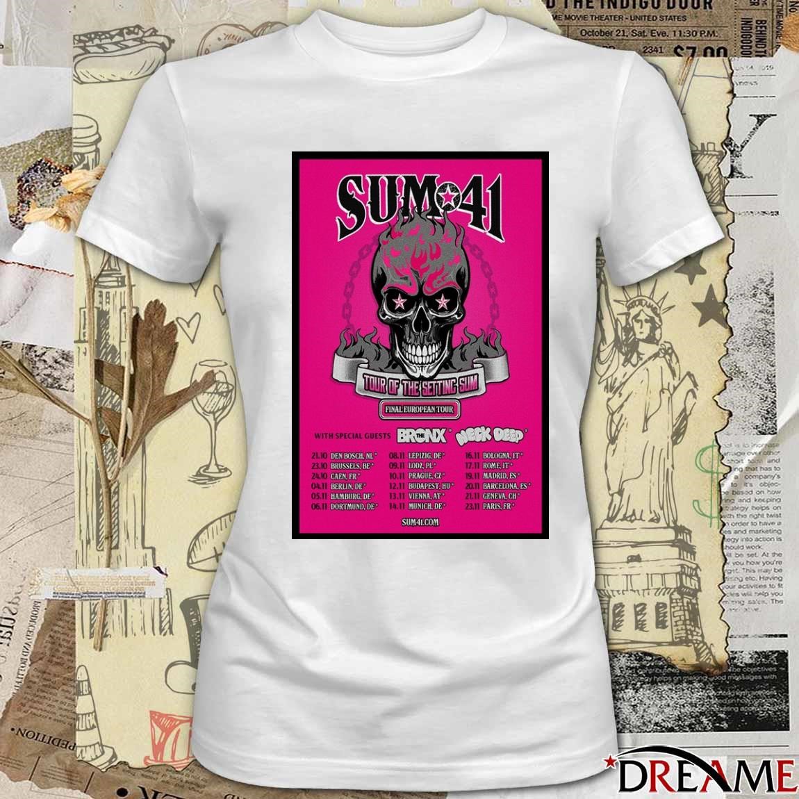 Official Poster Sum 41 Tour Of The Setting Sum Final European 2024 t ...