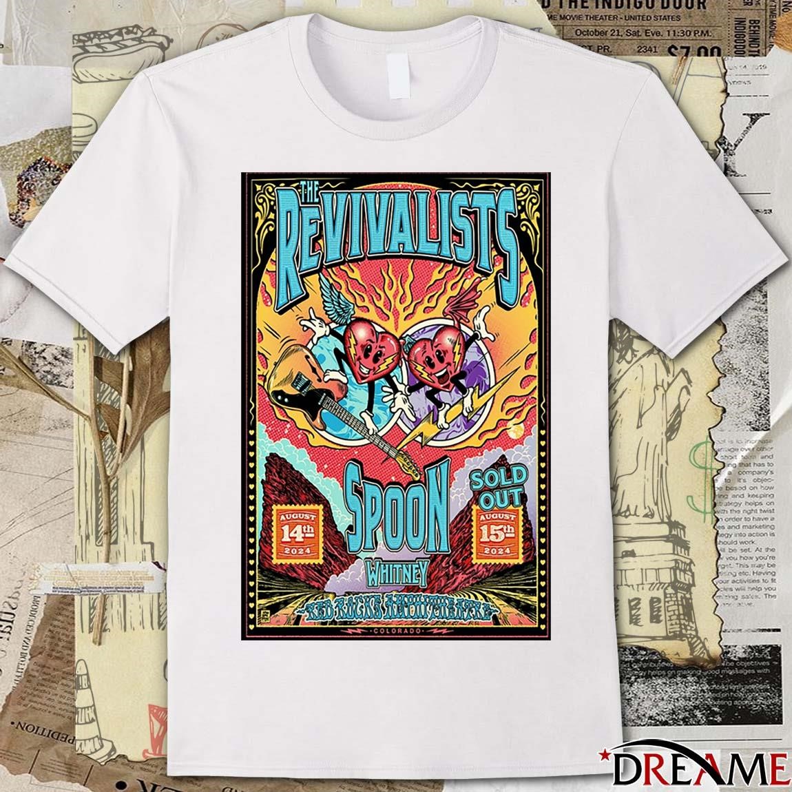 Official Poster The Revivalists August 14-15 2024 Red Rocks Morrison CO ...