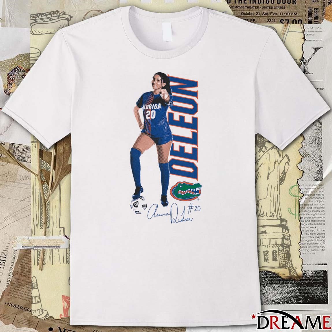 Official Anna DeLeon Florida Gator #20 Signature Graphic t-shirt ...