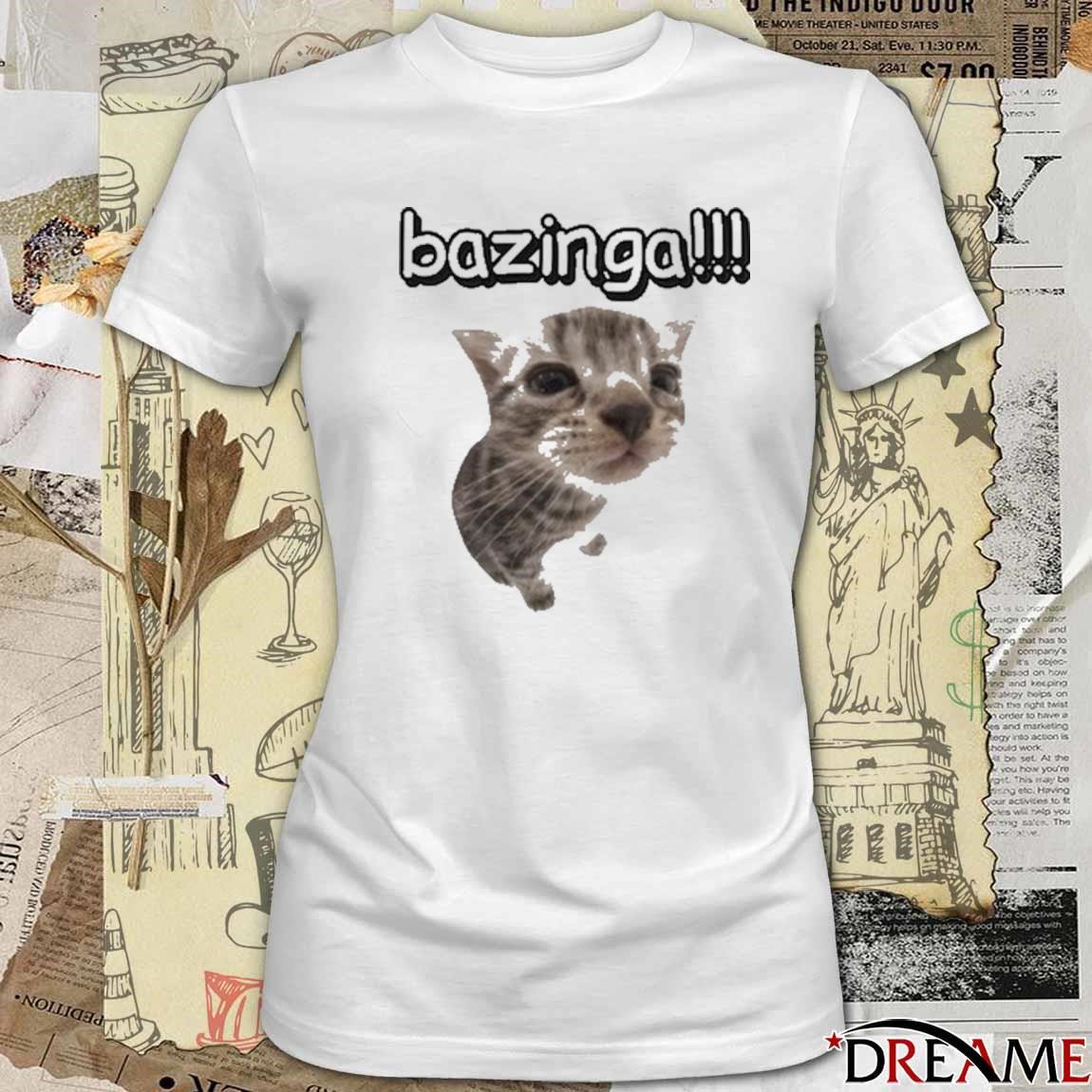 Official Cat Bazinga Cringey 2024 t-shirt, hoodie, sweater, long sleeve ...