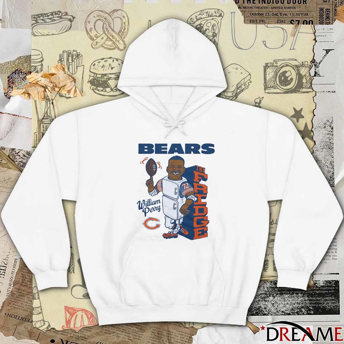 Official Chicago Bears William Perry The Fridge Caricature t-shirt ...