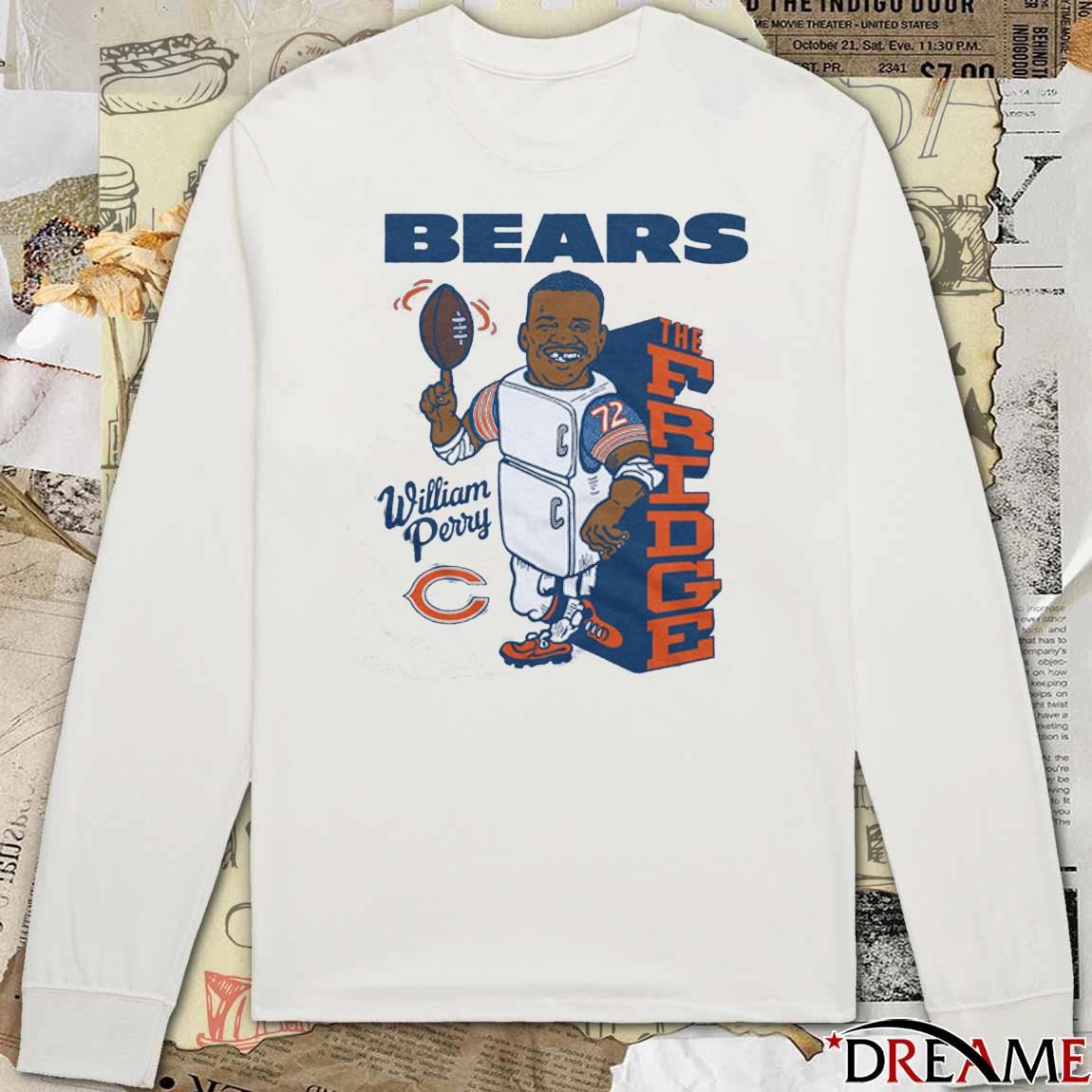 Official Chicago Bears William Perry The Fridge Caricature t-shirt ...