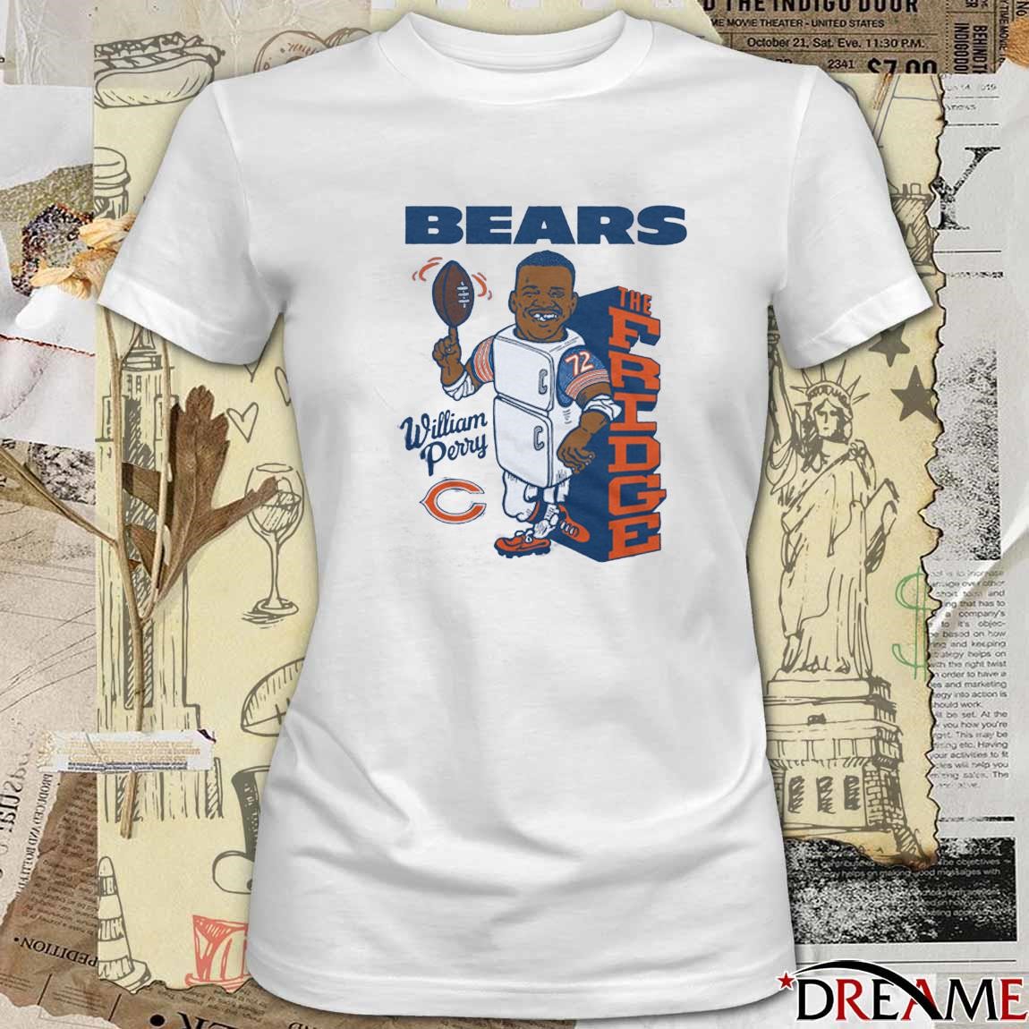 Official Chicago Bears William Perry The Fridge Caricature t-shirt ...