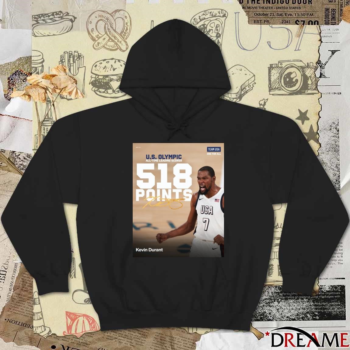 Official Kevin Durant Team USA U.S. Olympic All-Time Leading Scorer 518 ...