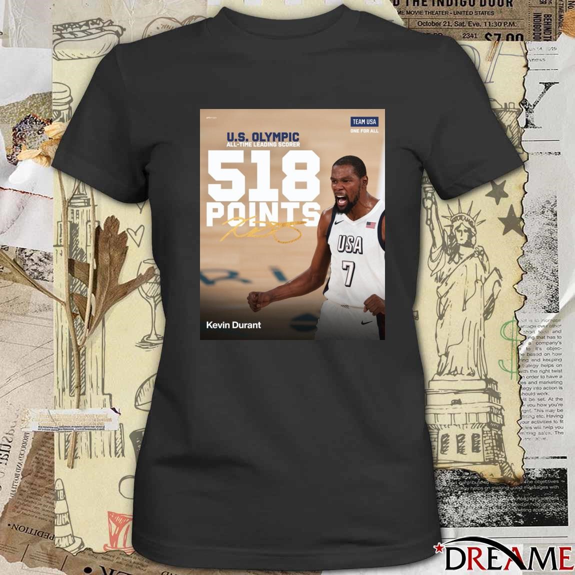 Official Kevin Durant Team USA U.S. Olympic All-Time Leading Scorer 518 ...