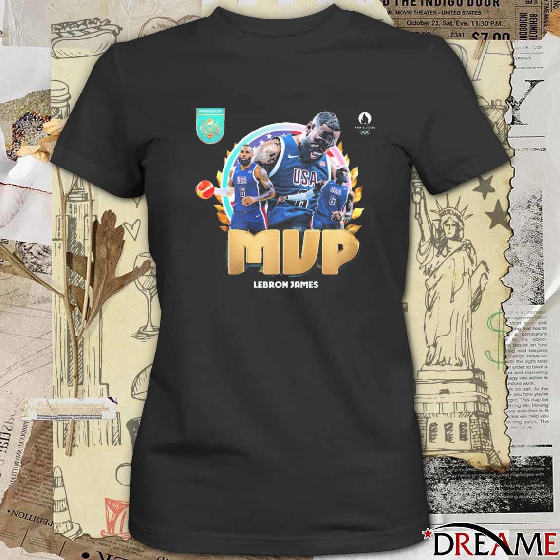 Official LeBron James MVP USA 2024 Olympic Champions t-shirt, hoodie, sweater, long sleeve and ...