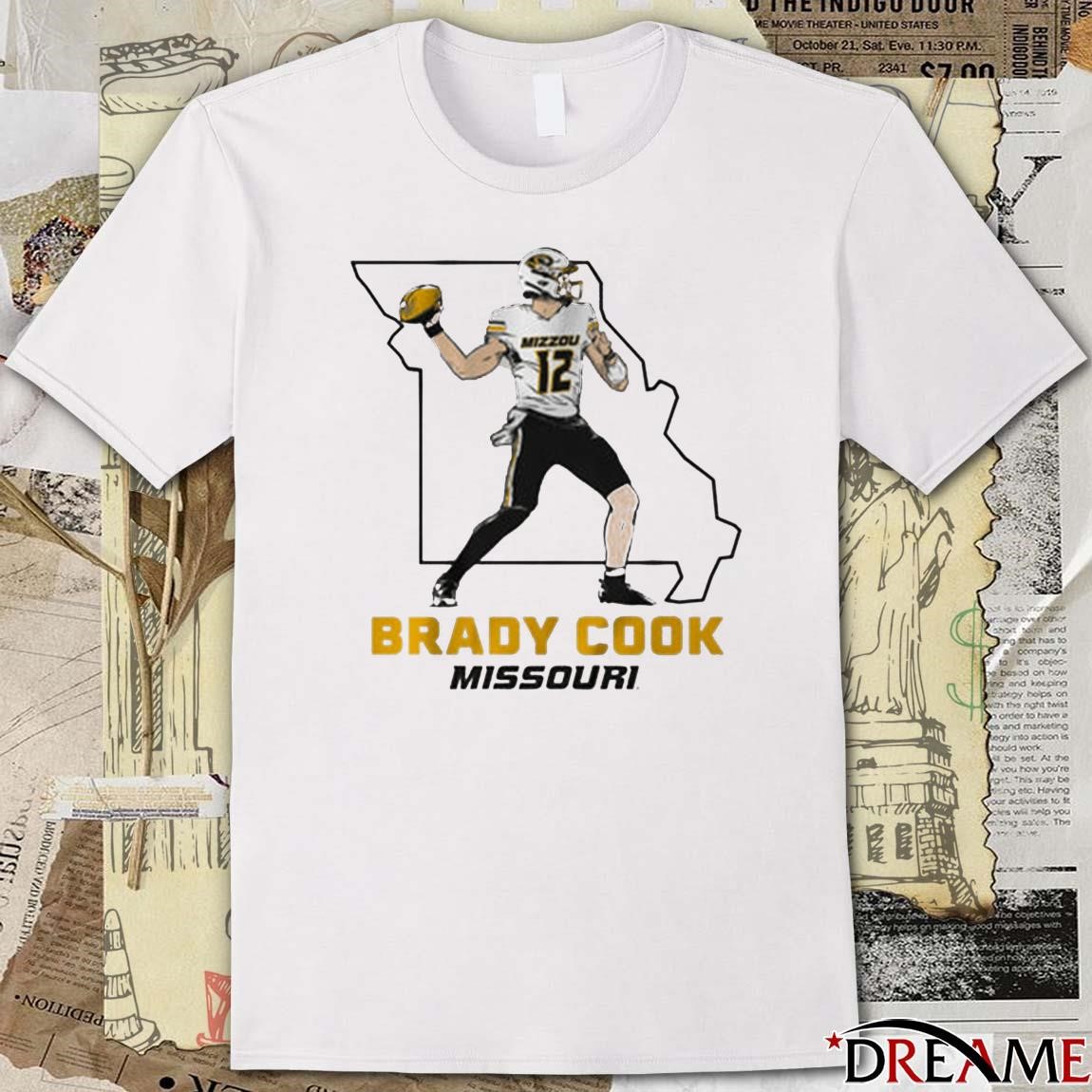 Official Mizzou Football Brady Cook #12 State Star Pose t-shirt, hoodie ...