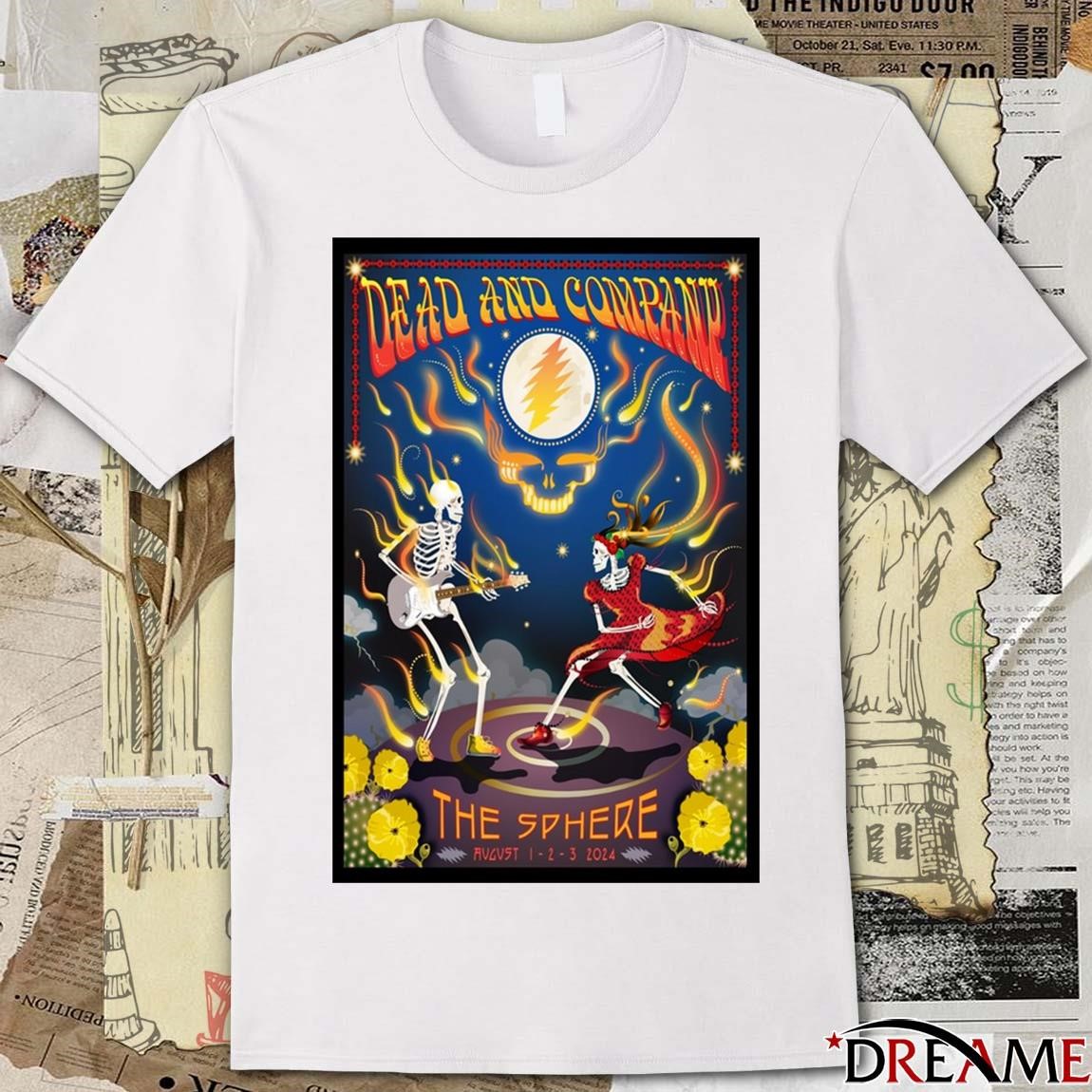 Official Poster Dead And Company Show At The Sphere On August 1-3 2024 ...