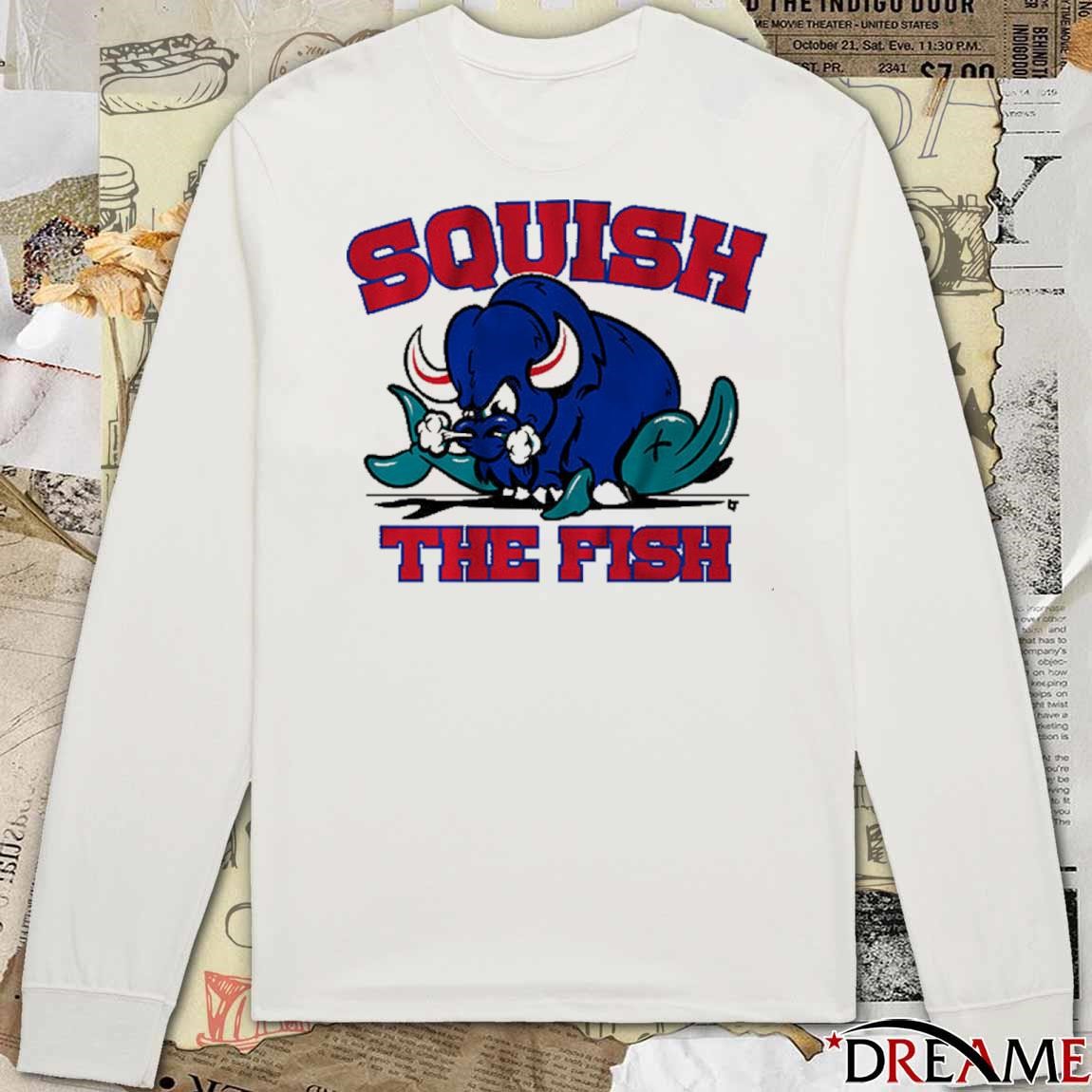 Official Buffalo Squish The Fish Buffalo Bills NFL t-shirt, hoodie, sweater, long sleeve and ...