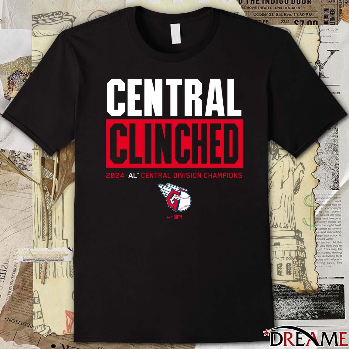 Official Cleveland Guardians Central Clinched 2024 AL Central Division Champions t-shirt, hoodie ...