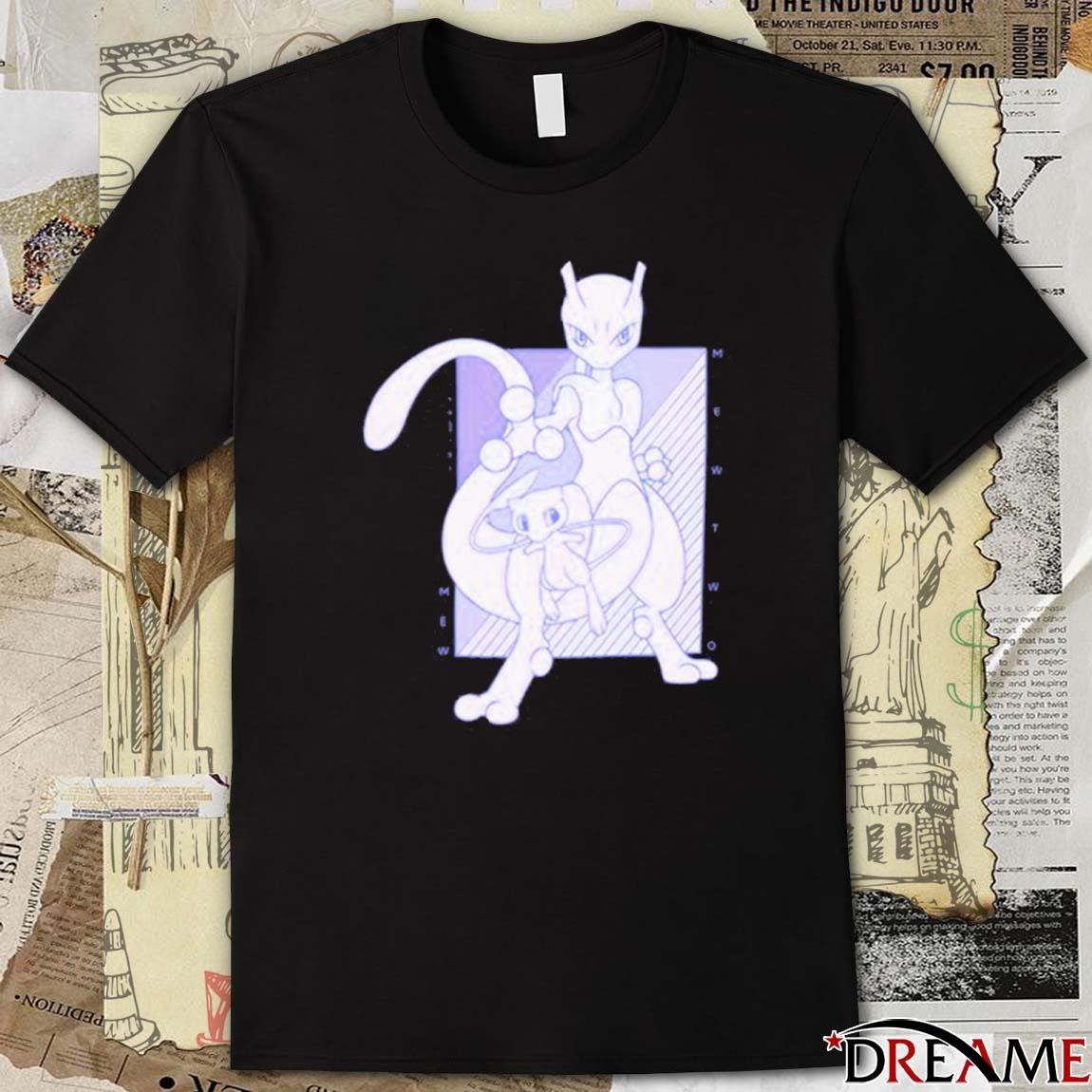 Official Pokemon Mewtwo And Mew Tonal Portrait t-shirt, hoodie, sweater ...