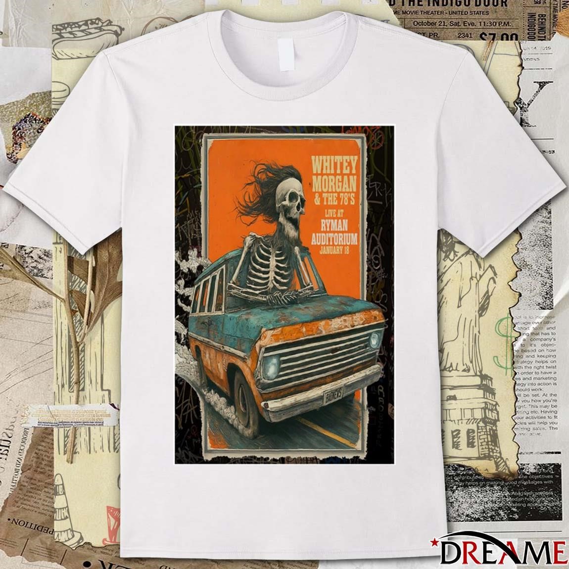 Official Poster Tour 2025 Whitey Morgan Nashville, TN t-shirt, hoodie ...