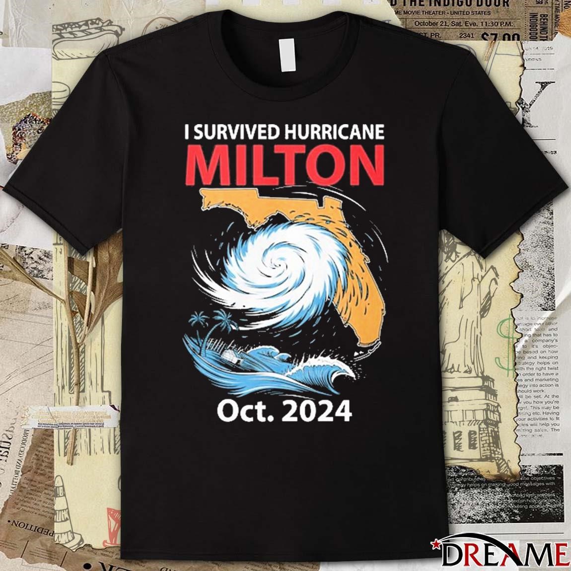 Official I Survived Hurricane Milton Oct 2024 Painting t-shirt, hoodie ...