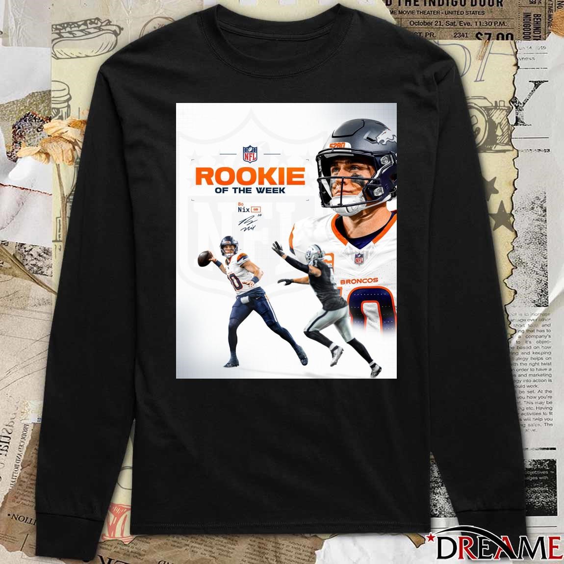 Official Denver Broncos NFL Bo Nix QB Rookie of the Week Signature ...