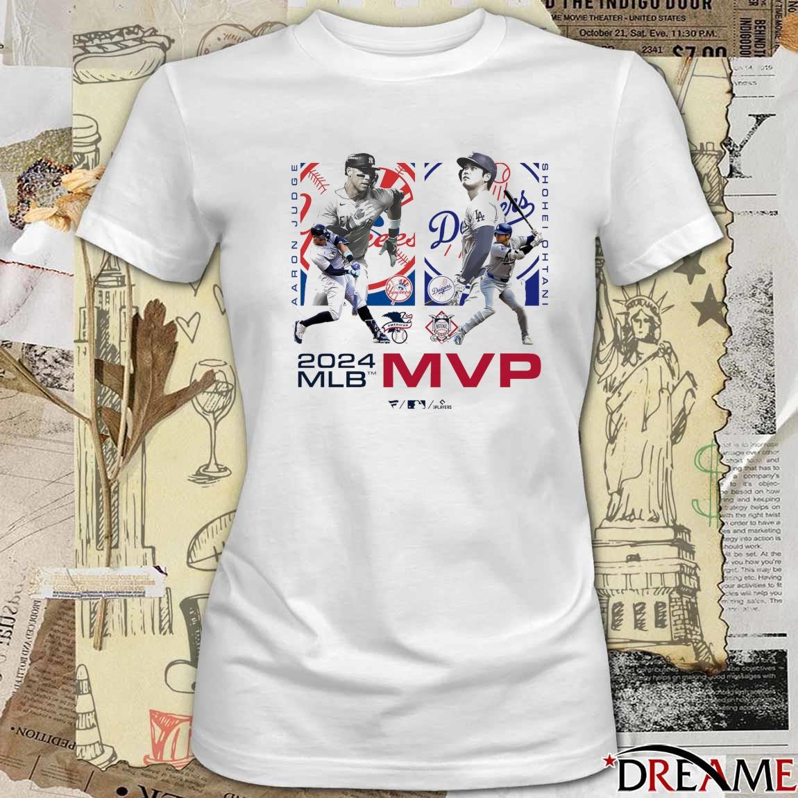 Official LA Dodgers Shohei Ohtani x NY Yankees Aaron Judge MVP 2024 MLB Collaboration t-shirt ...