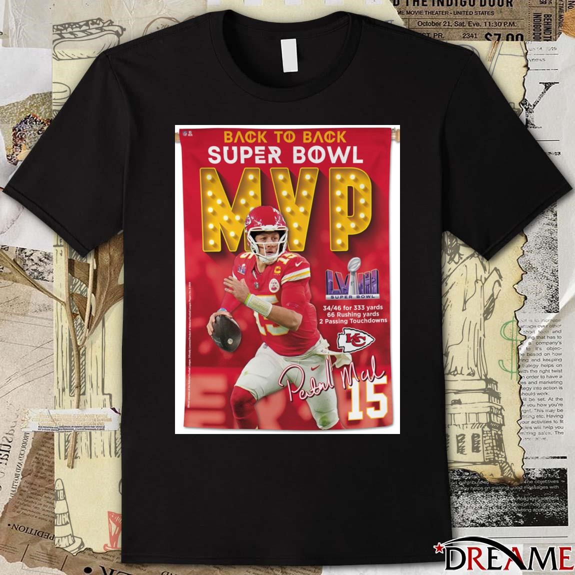 Official Patrick Mahomes Back To Back Super Bowl LVIII 2024 MVP Kansas ...