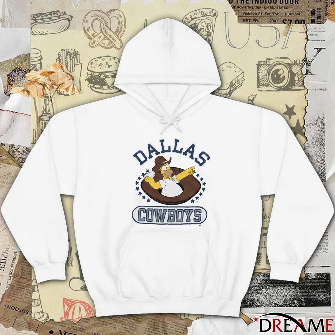 Official The Simpsons Homer x Dallas Cowboys NFL t-shirt, hoodie ...