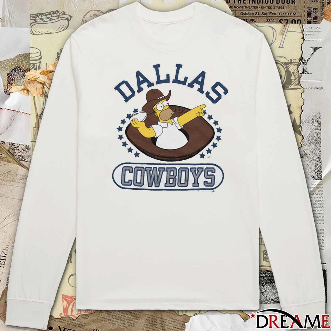 Official The Simpsons Homer x Dallas Cowboys NFL t-shirt, hoodie ...