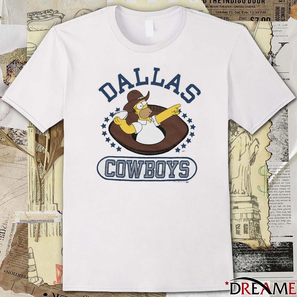 Official The Simpsons Homer x Dallas Cowboys NFL t-shirt, hoodie ...
