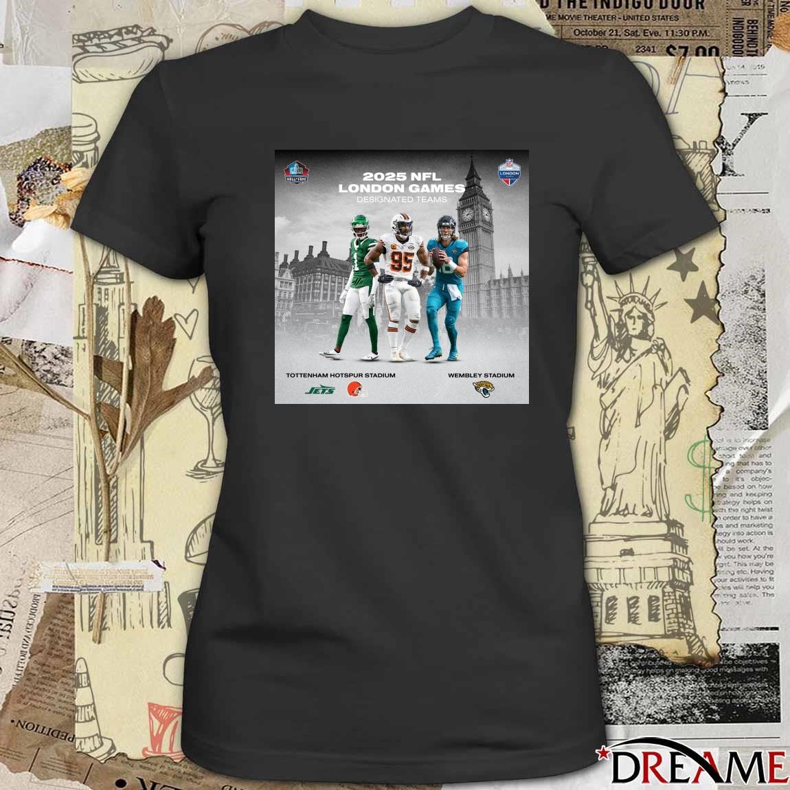 Official 2025 NFL London Games Designated Teams Jets Browns Tottenham ...