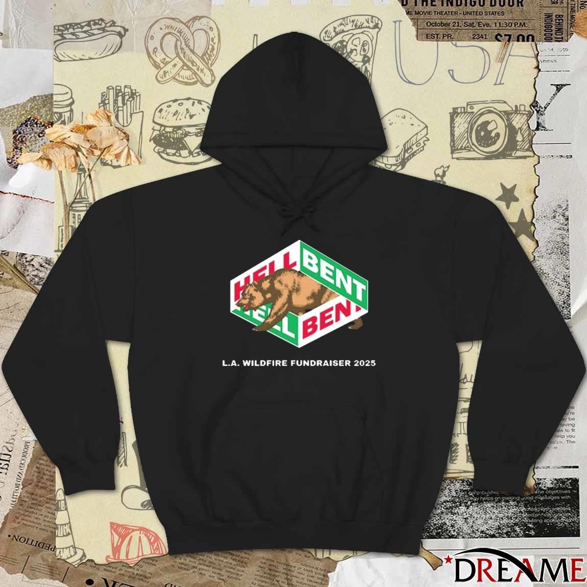 Official Cloonee Hellbent L.A. Wildfire Fundraiser 2025 California Republic t-shirt, hoodie ...