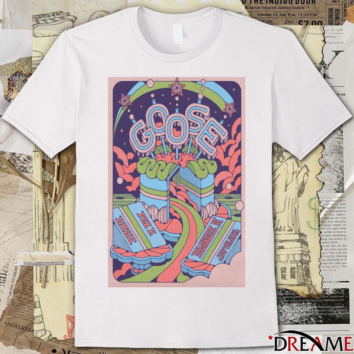 Official Poster Goose Milwaukee WI Feb 6 2025 Miller High Life Theatre ...