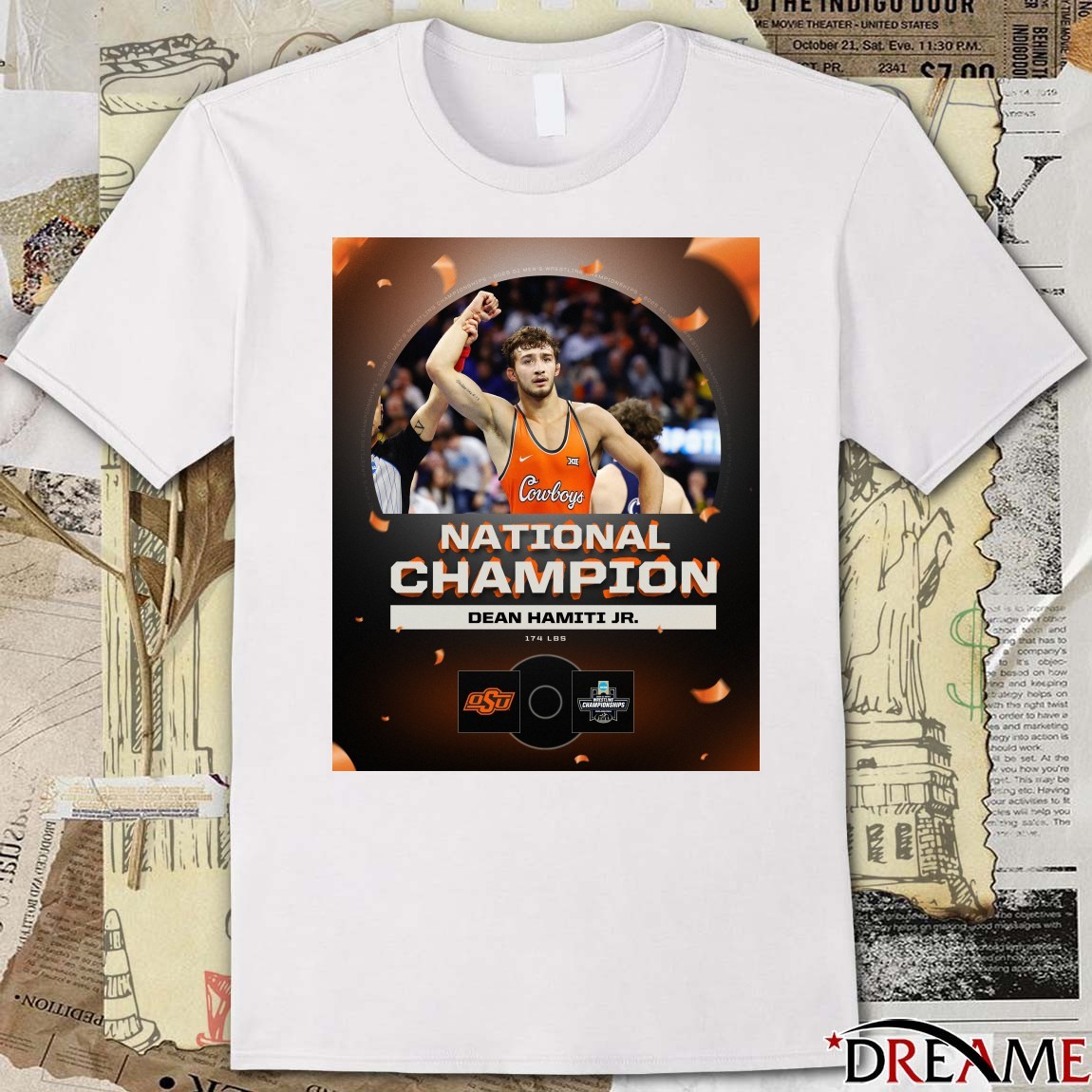 Official National Champion Dean Hamiti Jr. 174 LBS OSU Cowboy Wrestling ...