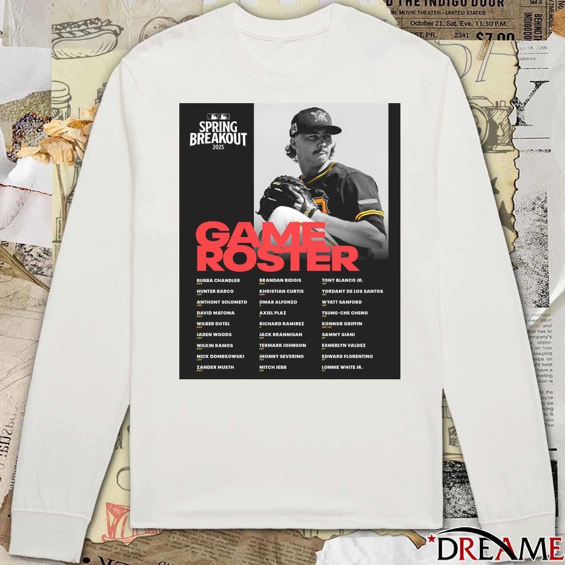 Official Pittsburgh Pirates MLB Spring Breakout 2025 Game Roster Bubba ...