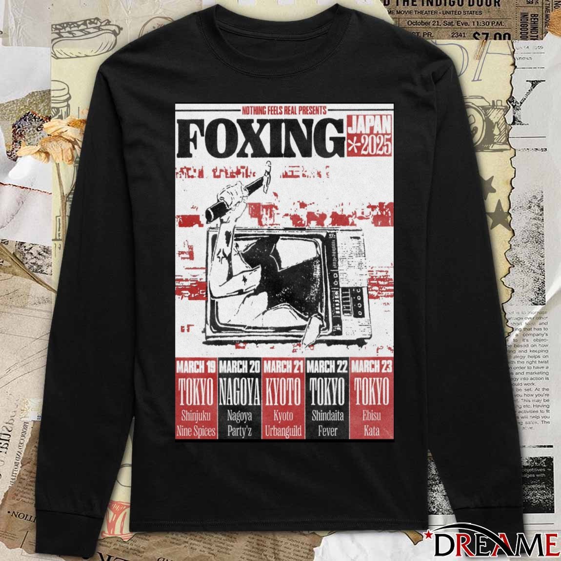 Official Poster Nothing Feels Real Presents Foxing Japan Tour 2025 Mar ...