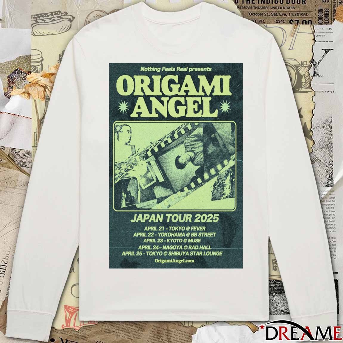 Official Poster Nothing Feels Real presents Origami Angel Japan Tour ...