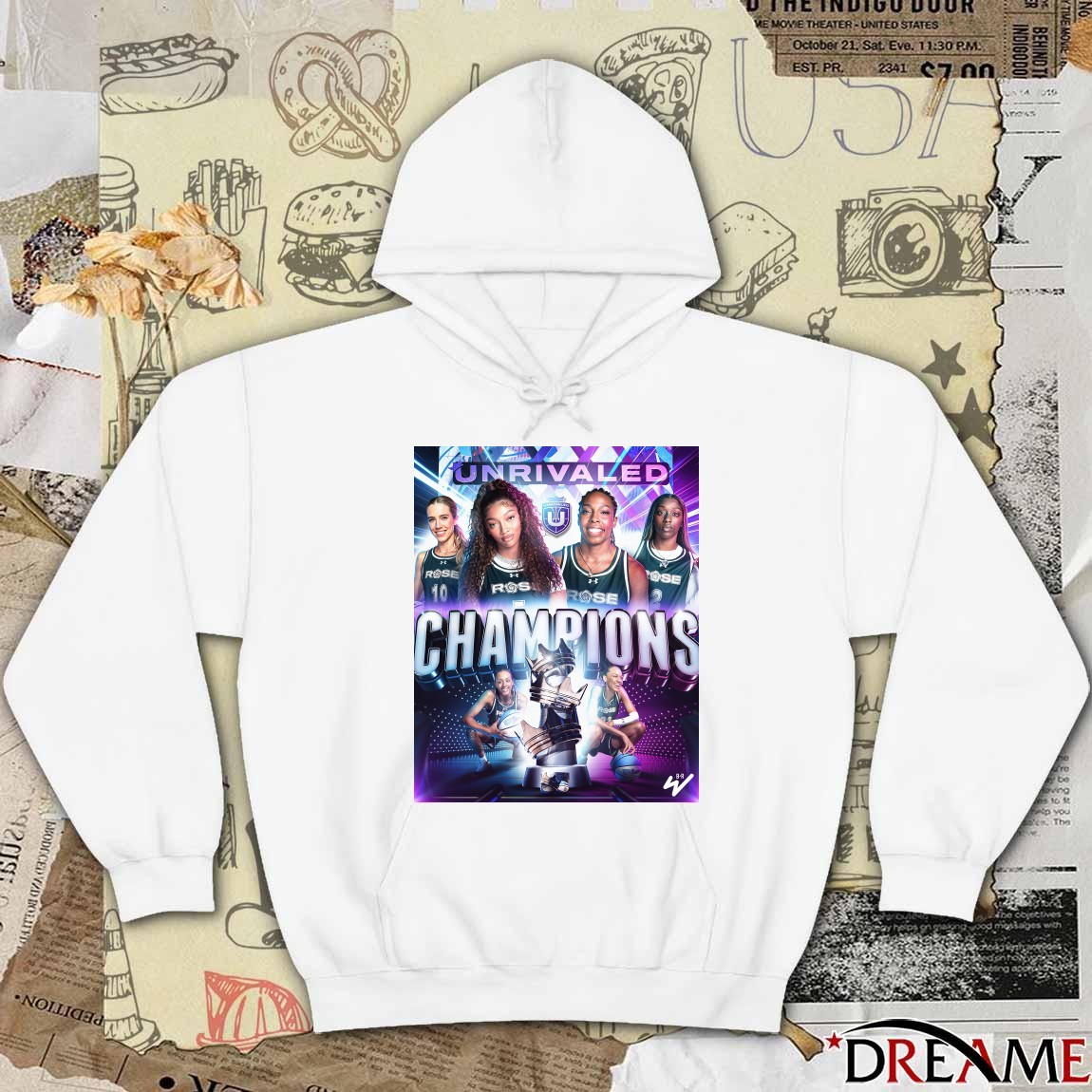 Official Rose Basketball Club Wins The First Ever Unrivaled Championship 2025 Poster t-shirt ...