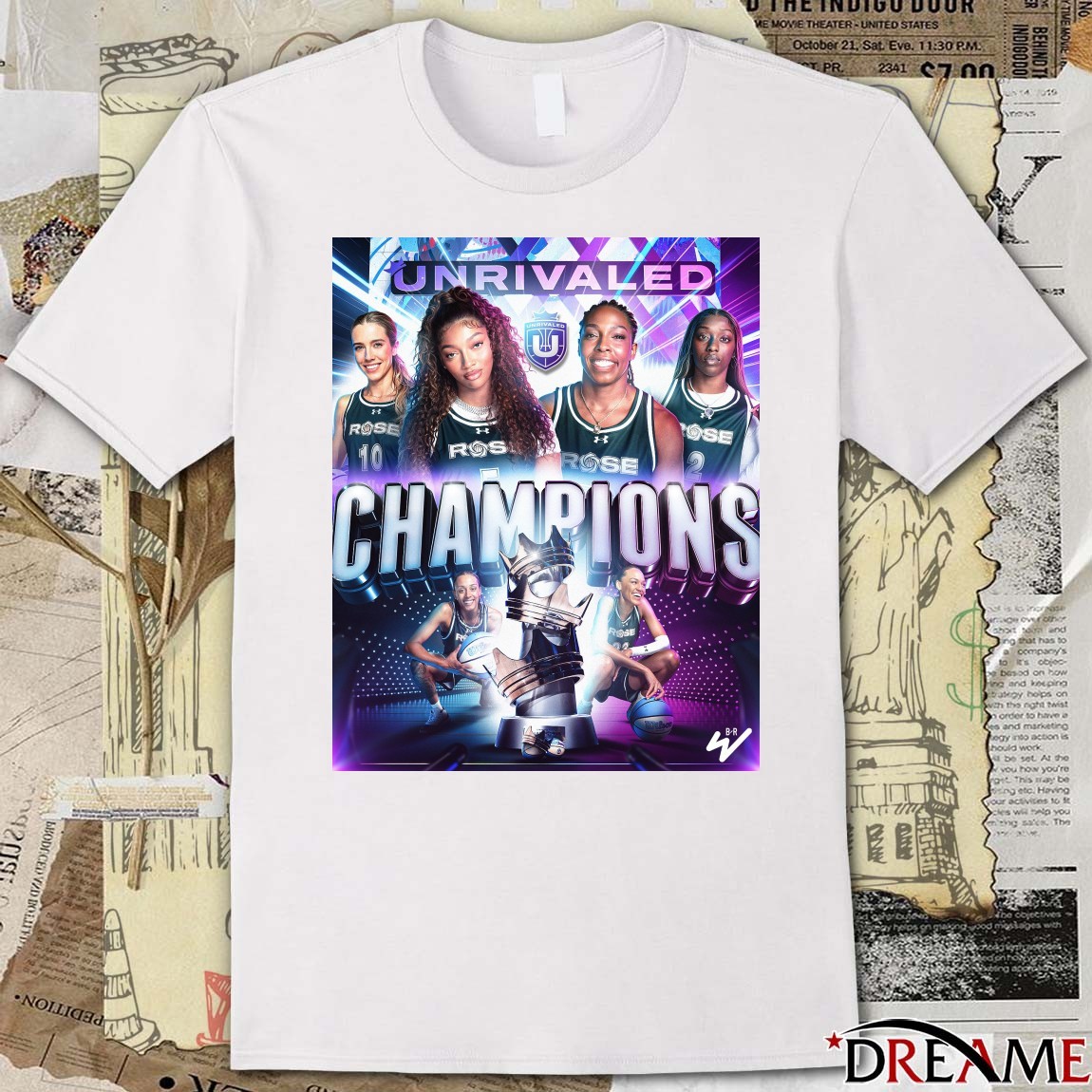Official Rose Basketball Club Wins The First Ever Unrivaled Championship 2025 Poster t-shirt ...