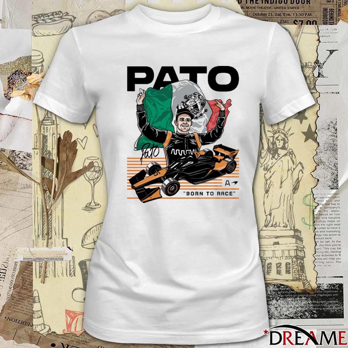 Official Arrow McLaren Pato O'Ward Born to Race Graphic Signature t-shirt, hoodie, sweater, long ...