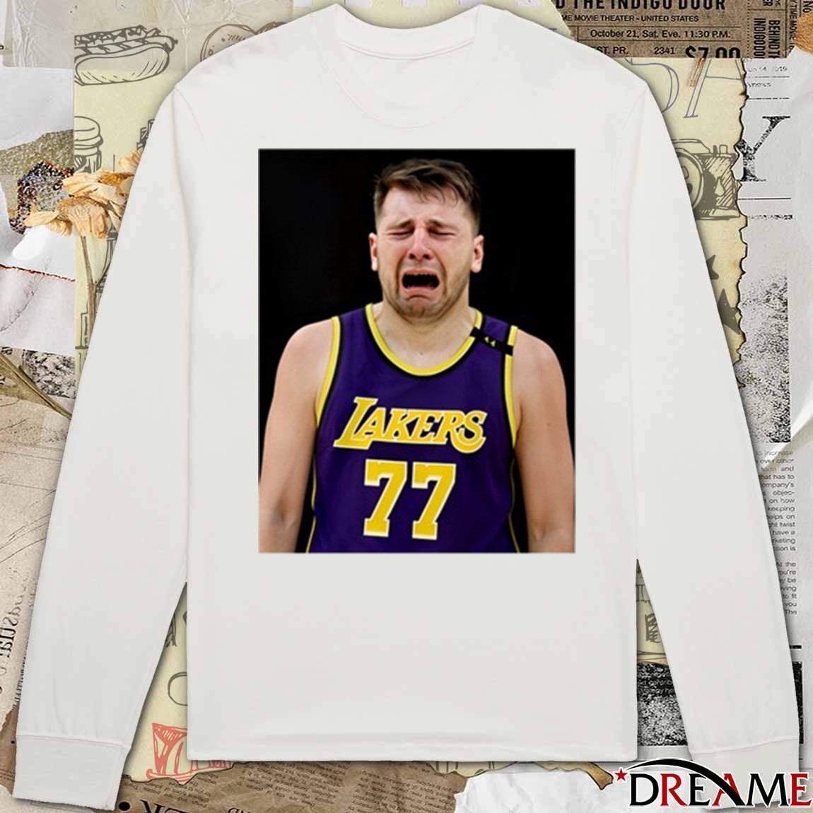 Official Justin Gaard Luka Doncic Lakers Crying 2025 t-shirt, hoodie ...