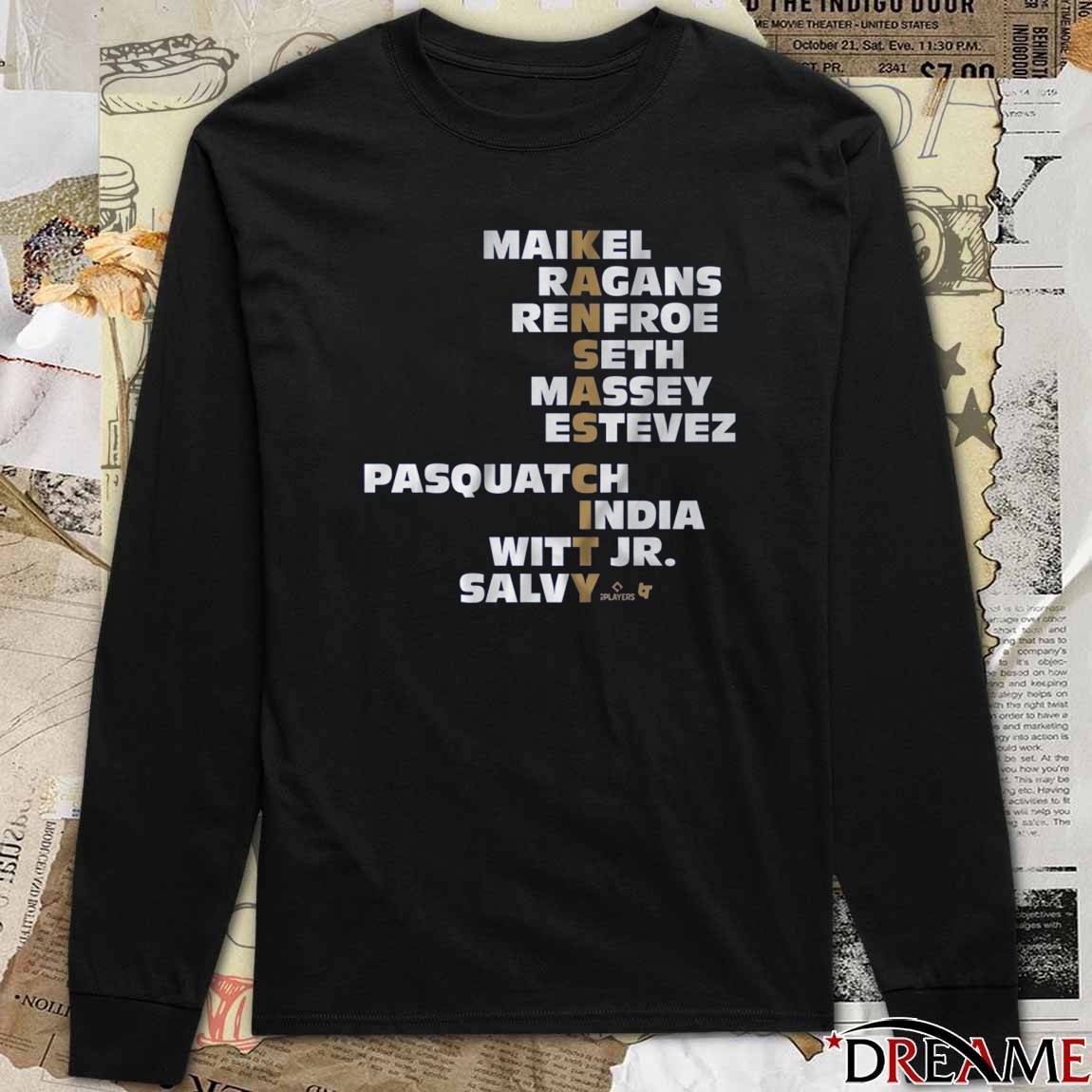 Official Kansas City Royals Names 2025 Maikel Ragans Renfroе Seth ...