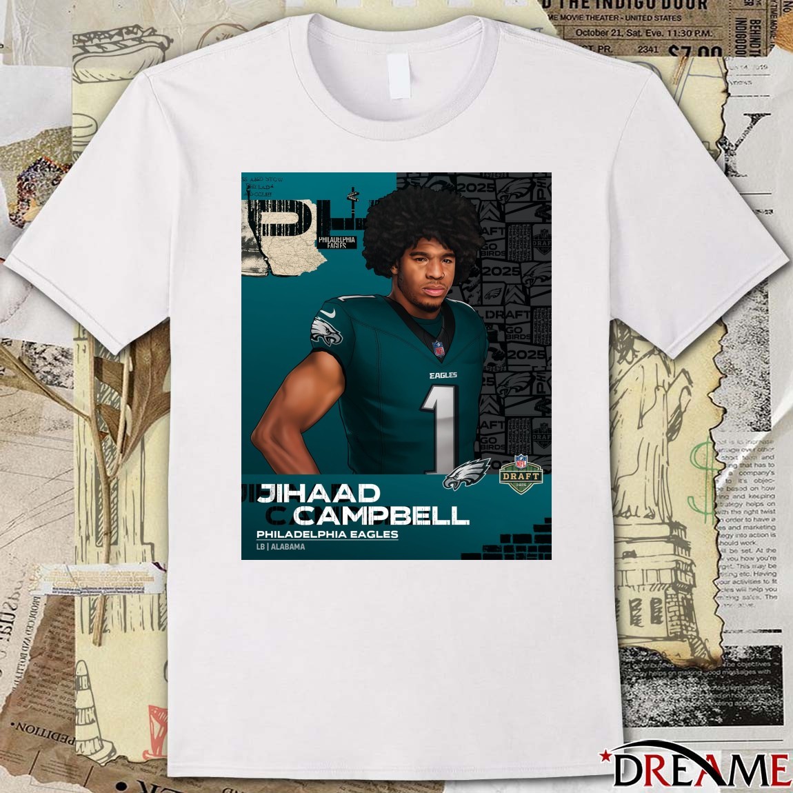 Official Philadelphia Eagles draft Alabama linebacker Jihaad Campbell ...