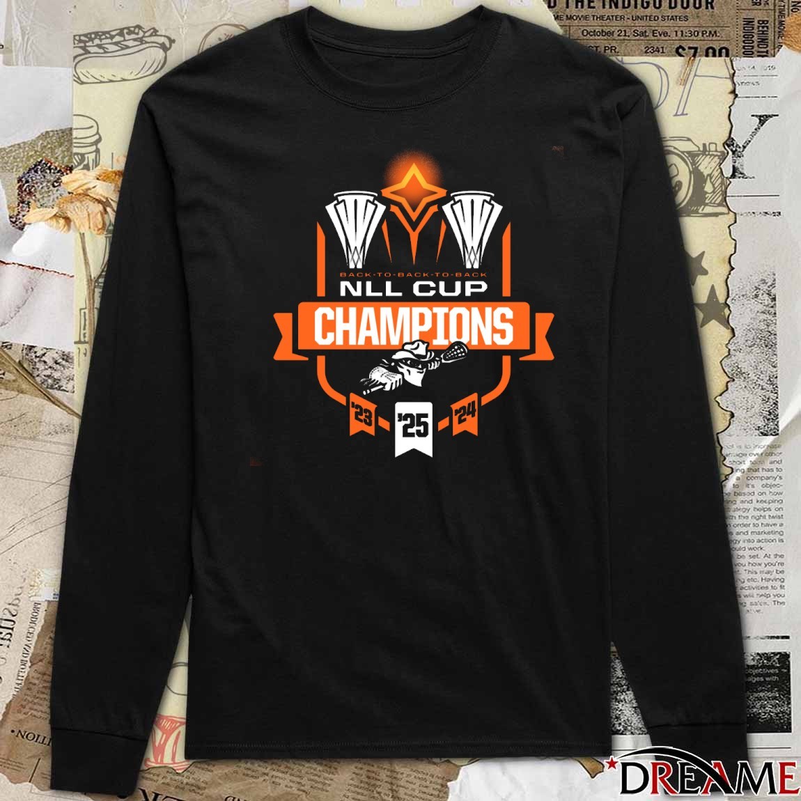 Official Buffalo Bandits Lacrosse NLL Cup Champions Back-To-Back-To-Back 2023 - 2025 t-shirt ...