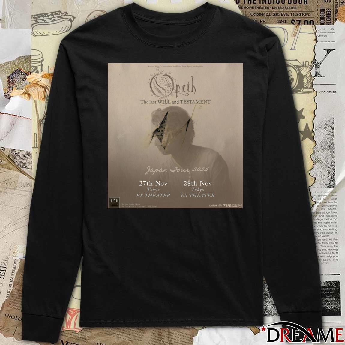 Official Opeth Japan Tour Nov 2025 The Last Will And Testament Poster t ...