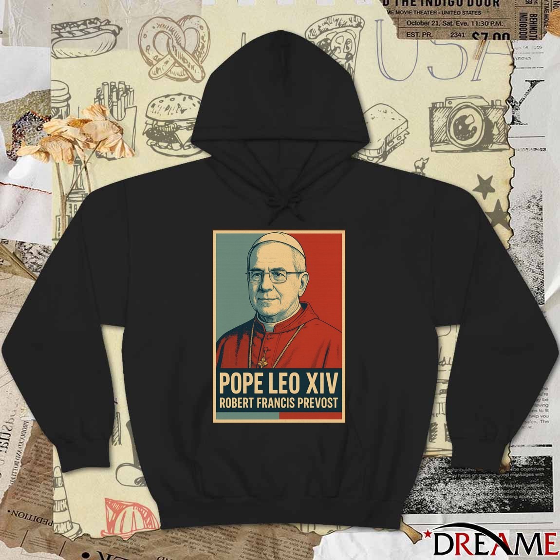 Official Pope Leo XIV Robert Francis Prevost Retro Poster t-shirt, hoodie, sweater, long sleeve ...