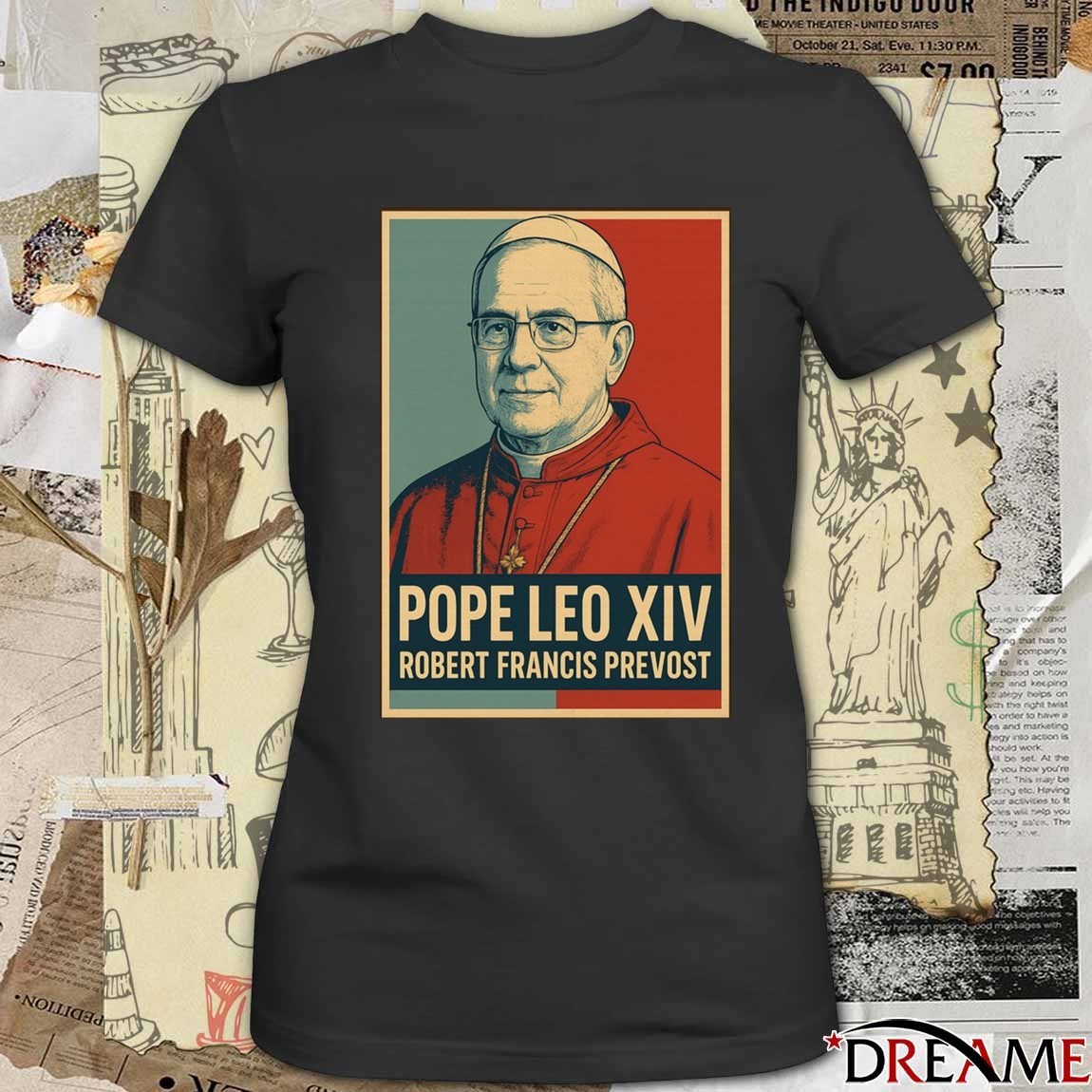 Official Pope Leo XIV Robert Francis Prevost Retro Poster t-shirt, hoodie, sweater, long sleeve ...