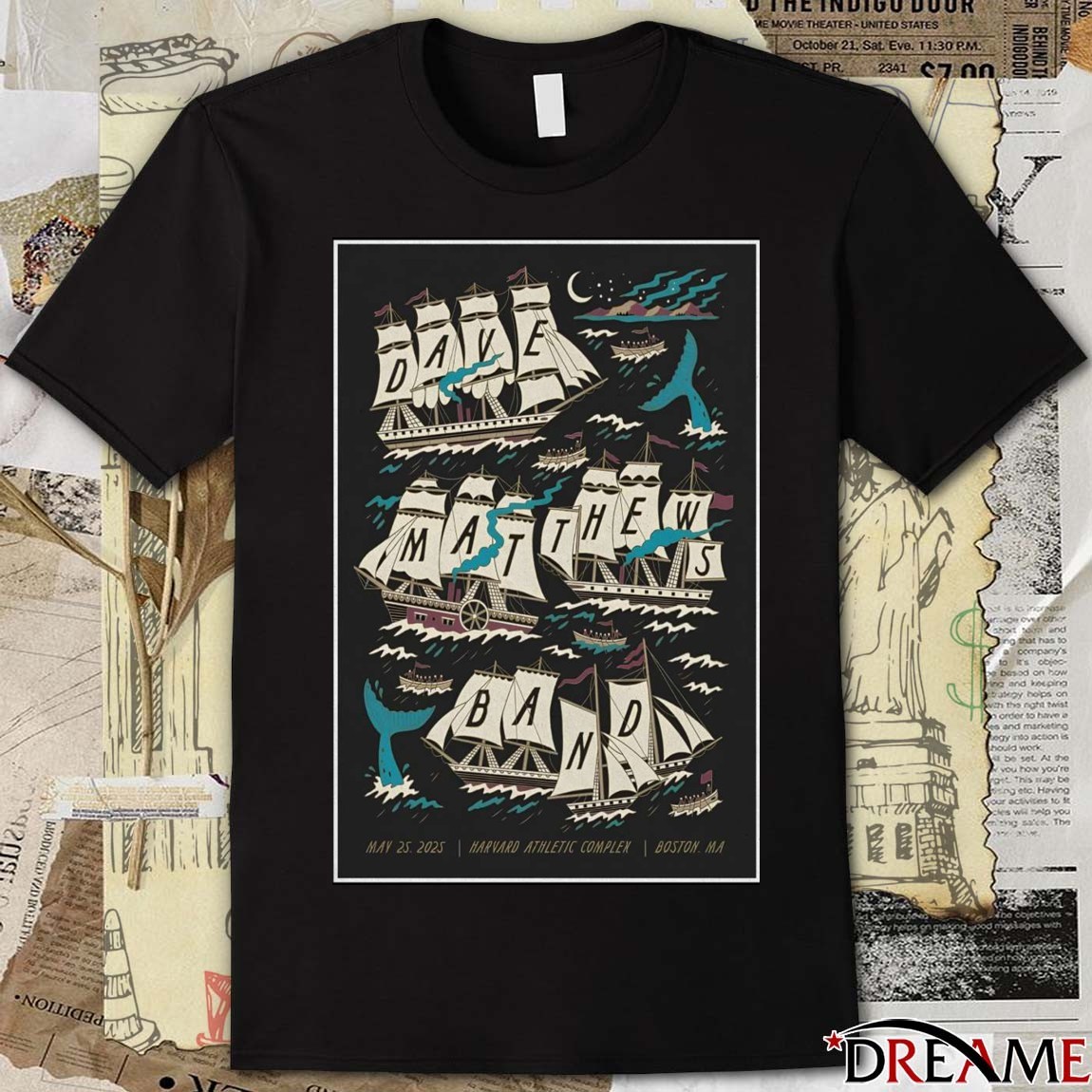 Official Poster Dave Matthews Band At Harvard Athletic Complex In ...