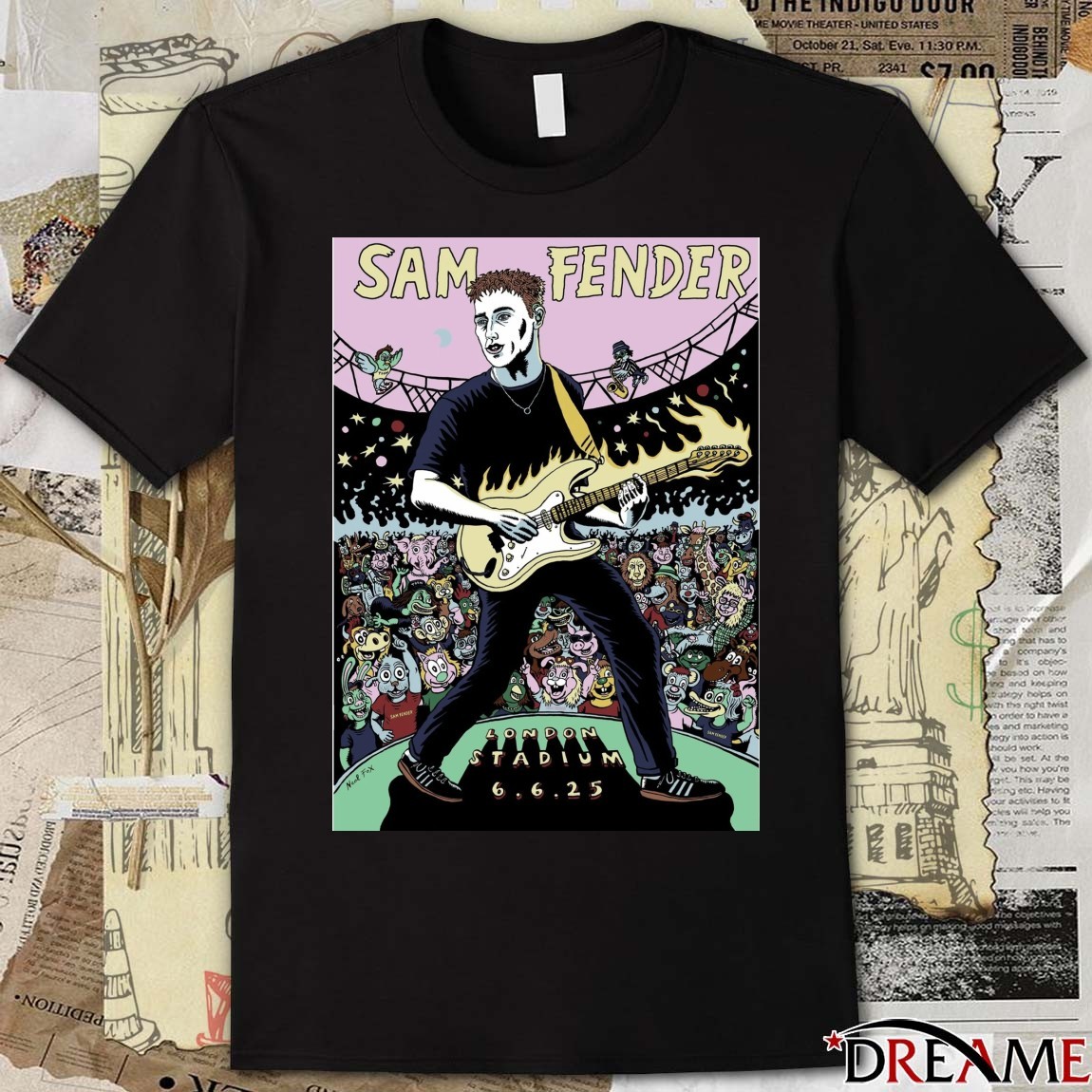 Official Poster Sam Fender at the London Stadium June 6 2025 New t ...