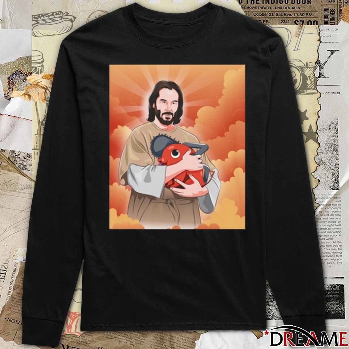 Official Ryan Colt Levy Wearing Keanu And Pochita Saint Wick Painting t ...