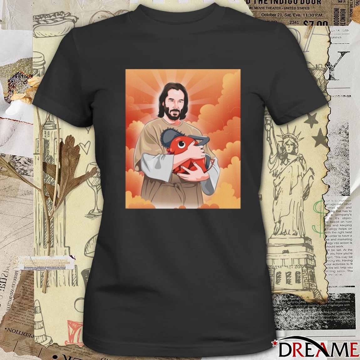 Official Ryan Colt Levy Wearing Keanu And Pochita Saint Wick Painting t ...